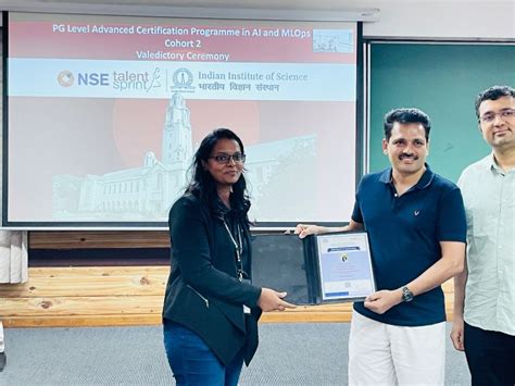 Happy To Share That I Have Completed Pg Level Advanced Certification Programme In Aimlops From