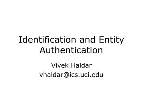 ppt identification and entity authentication powerpoint presentation
