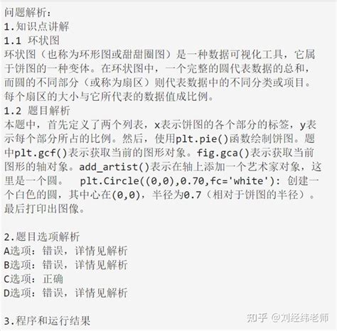 Python数据可视化：环状图 知乎