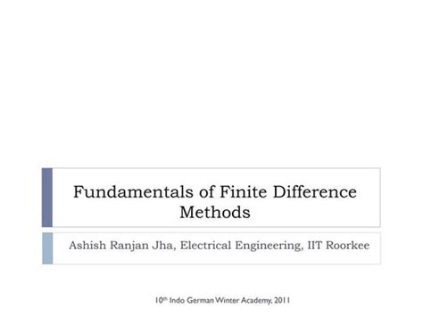 Finite Difference Method Pptx