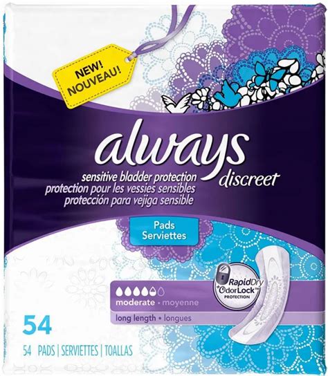 Always Discreet Moderate Long Incontinence Pads Up To 100 Leak Free