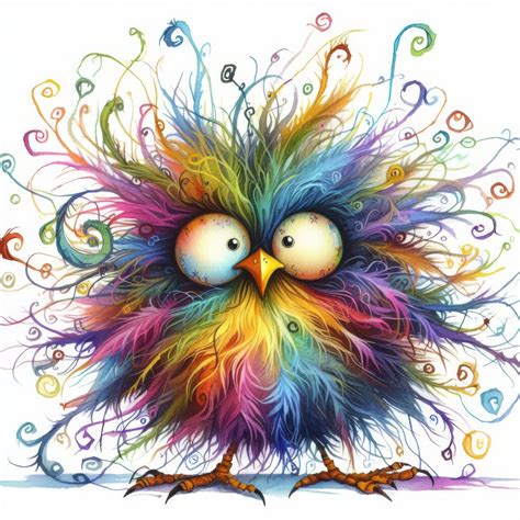 Frazzled Bird Clip Art 10 High Res Watercolor S For Junk Journaling