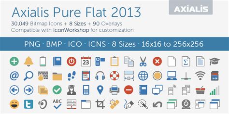 Axialis Pure Flat 2013 Toolbar Icons 21 Sets 32049 Icons For Developers