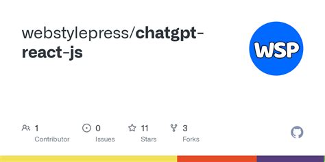 Github Webstylepress Chatgpt React Js