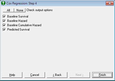 Unistat Statistics Software Survival Cox Regression