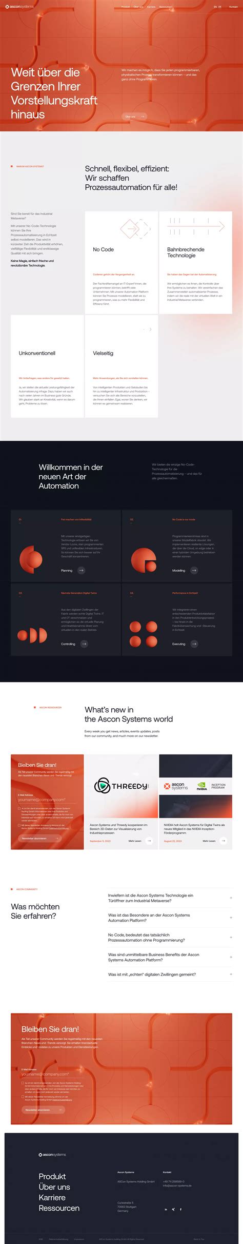 Ascon Systems On Landbook Get Inspired By Landing Design And More