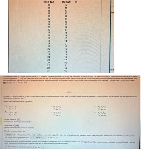 Solved Construct An 80 Confidence Interval Estimate Of