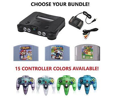 Refurbished N64 Nintendo 64 Console Choose Bundle Mario Mario Kart