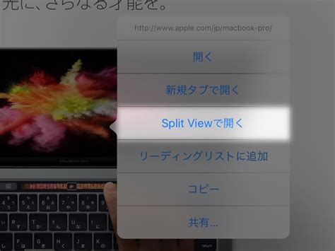 豆知識iPadのSafariでふたつのページを並べて同時に表示するSpirt Veiw機能 アイアリ