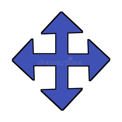 the arrow symbol indicates direction stock illustration illustration of crossroads attention