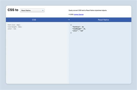 Csstox Convert Css To React Native Jss Made With React Js