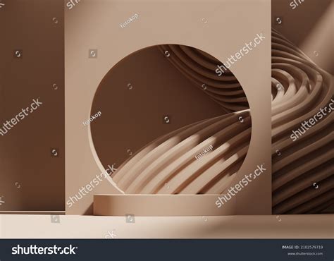 D Background Podium Display Natural Nude Stock Illustration Shutterstock