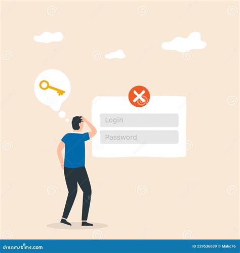 Concept Of Forgotten Password Key Account Access Man Forgot The