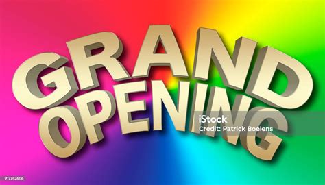 재고 일러스트 레이 션골든 그랜드 오프닝 3d 그림 여러 배경에 대해 격리 0명에 대한 스톡 사진 및 기타 이미지 0명 3차원 형태 개념 Istock