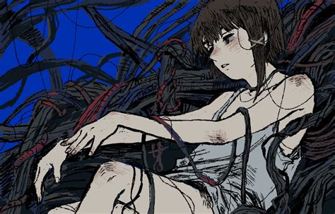 Iwakura Lain Serial Experiments Lain Drawn By Annyeong Digye Danbooru