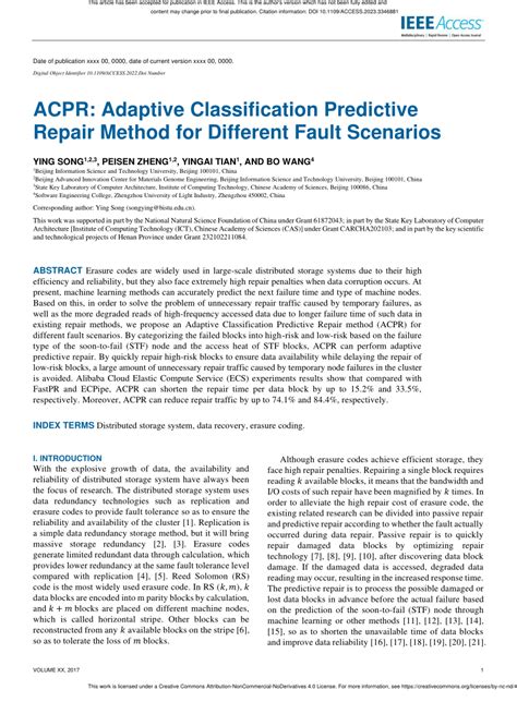 pdf acpr adaptive classification predictive repair method for
