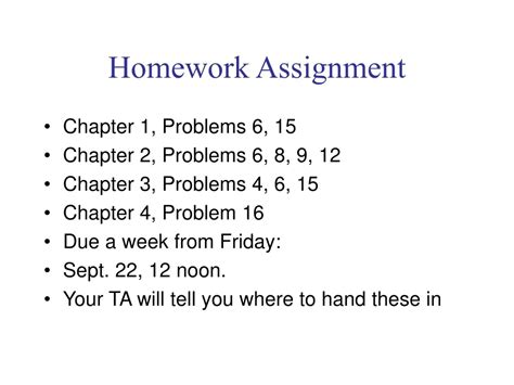 Ppt Homework Assignment Powerpoint Presentation Free Download Id