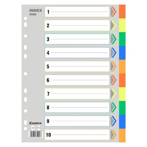 Index Sheets File Dividers Subject Dividers A4 Fil Vicedeal