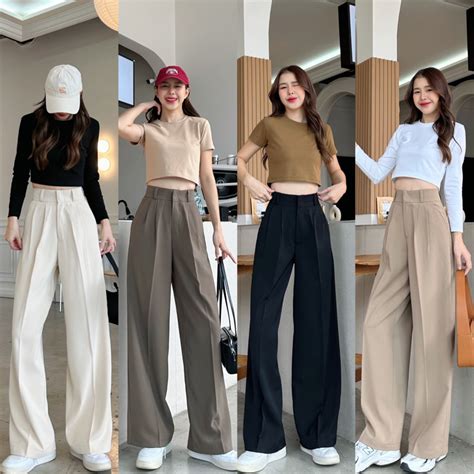 Jessie Pant Vintage Style High Waist Uncle Pants Shopee Malaysia