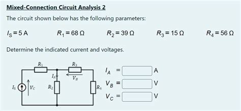 Solved Mixed Connection Circuit Analysis 2the Circuit Shown