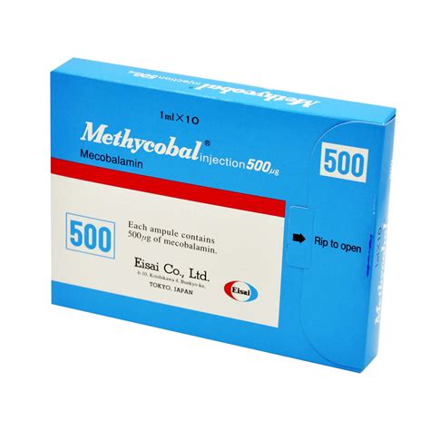 Methycobal Injection 500mcg 1 Box 10 Ampoules