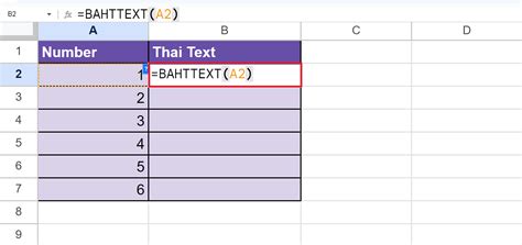 How To Use BAHTTEXT Function In Google Sheets Sheetaki