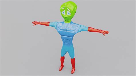 만화 슈퍼 히어로 캐릭터 3d 모델 5 3ds Free3d