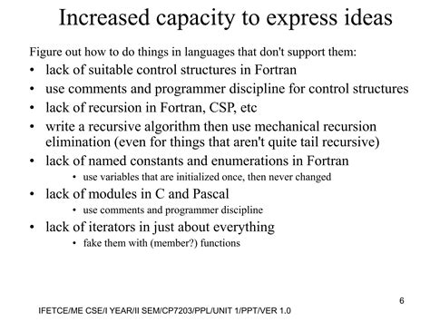 Principle Of Programming Language Subject Unit 1 Ppt Programming Languages Computing