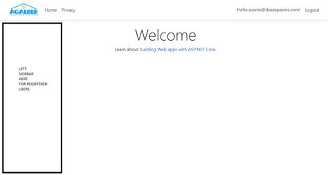 Css How To Add A Left Vertical Sidebar To The Default Template Of A Net Core Web Application