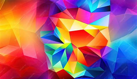 Premium Photo Design With Triangles And Color Gradient Graphics In