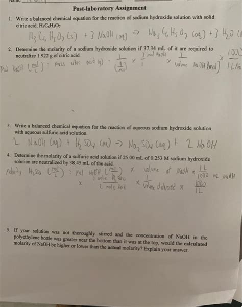 Solved Post Laboratory Assignment 1 Write A Balanced