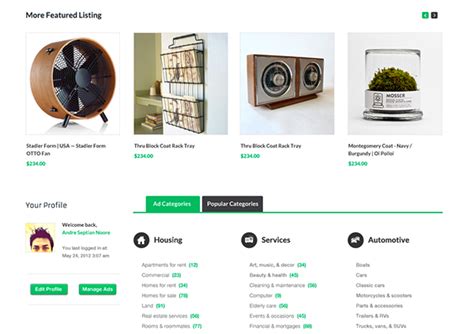 Classifier Wordpress Theme On Behance