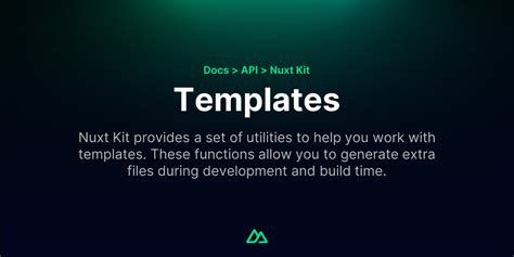 Templates · Nuxt Kit V3