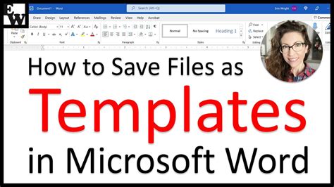 How To Save Files As Templates In Microsoft Word Youtube
