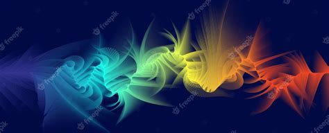 Premium Vector Abstract Modern Background With Colorful Dynamic Line Wave