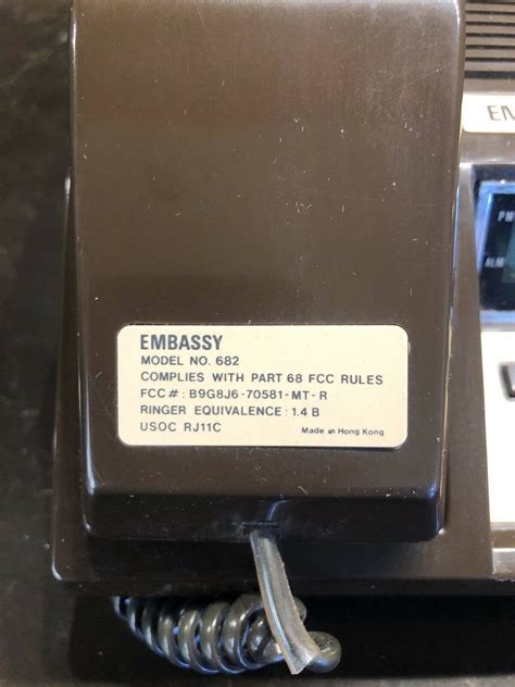Vintage Brown Embassy Model No 682 Alarm Digital Clock Radio Telephone