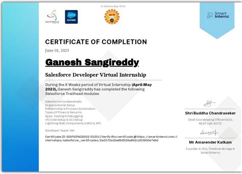 Ganesh Sangireddy On Linkedin Happy To Share That I Have Completed Salesforce Developer Virtual…
