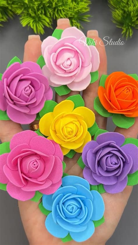 Wow 💥 Easy Flowers From Foam Sheets Diy Home Decorations Diy Crafts