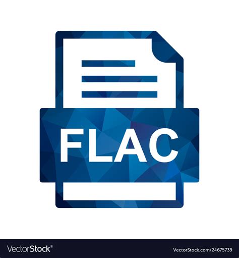 Flac File Document Icon Royalty Free Vector Image