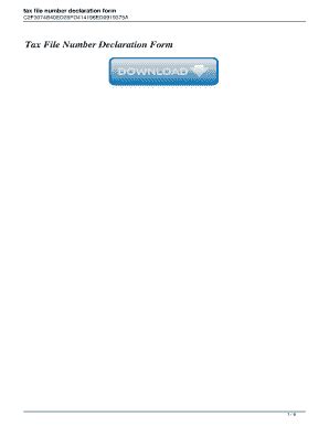 Fillable Online Tax File Number Declaration Form Tax File Number Declaration Form Fax Email