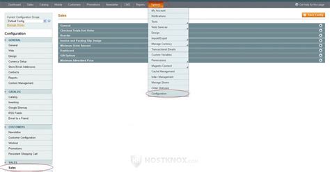 Hostknox Magento System Sales Settings Tutorial