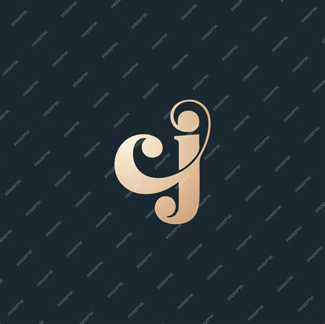 Cj логотип дизайн векторное изображение Премиум векторы