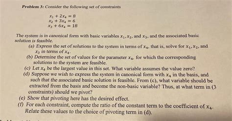 solved problem 3 consider the following set of constraints