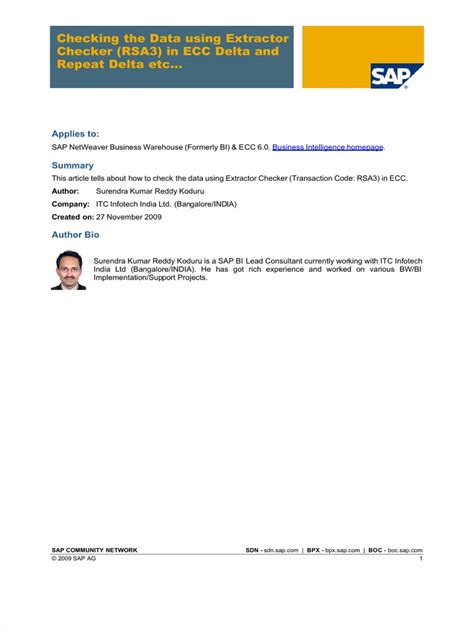 Dokumen Tips Checking The Data Using Extractor Checker Rsa3 In Ecc
