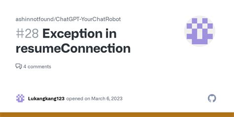 Exception In ResumeConnection Issue Ashinnotfound ChatGPT YourChatRobot GitHub