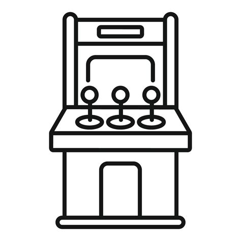 Retro Arcade Game Machine With Joysticks Line Icon 51061739 Vector Art At Vecteezy
