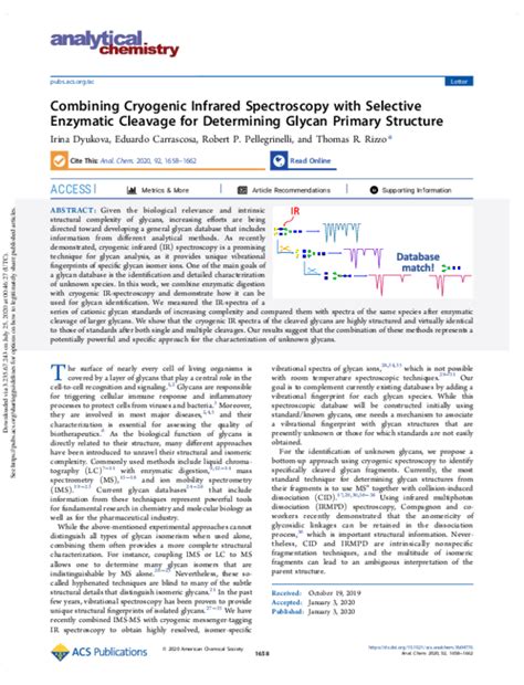 Pdf Combining Cryogenic Infrared Spectroscopy With Selective