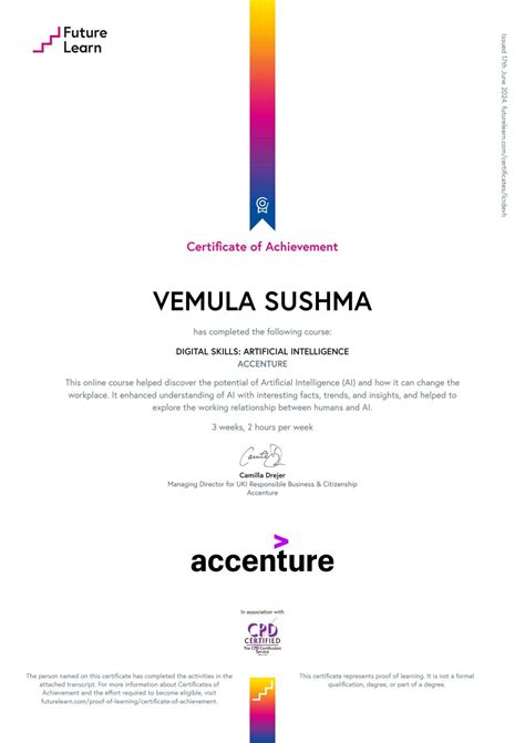 Sushma Vemula On Linkedin Ai Artificialintelligence Accenture Learningjourney Futuretech