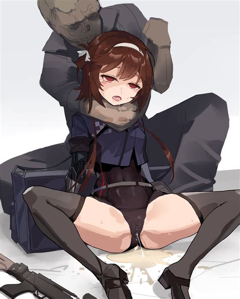 rule 34 brown hair drooling gun incontinence peeing red eyes ryona