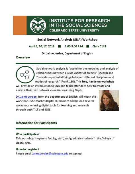 Social Network Analysis 3 Part Workshoppage1 Institute For